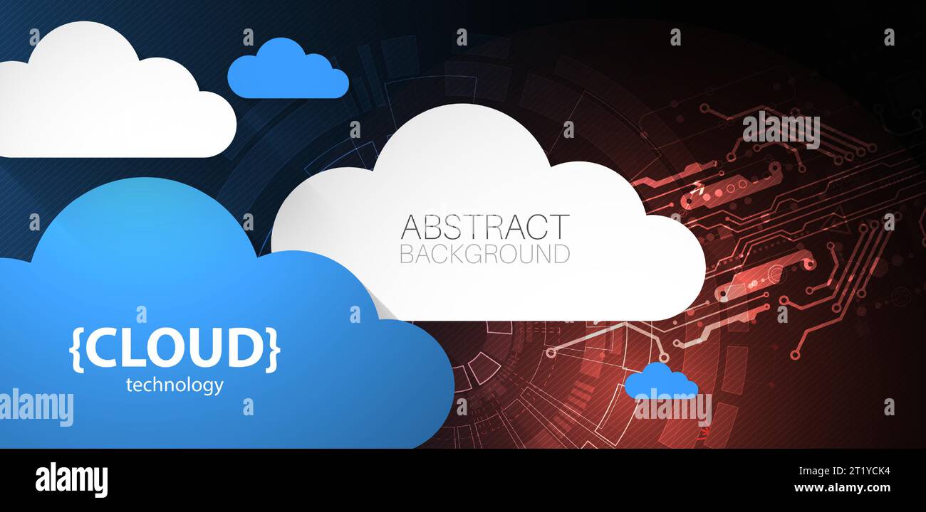 Cloud computing concept. Abstract technology background Stock Vector Image & Art - Alamy