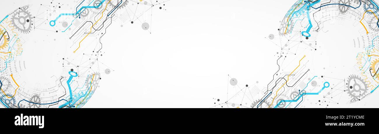 Abstract color vector background on a technological theme is created ...