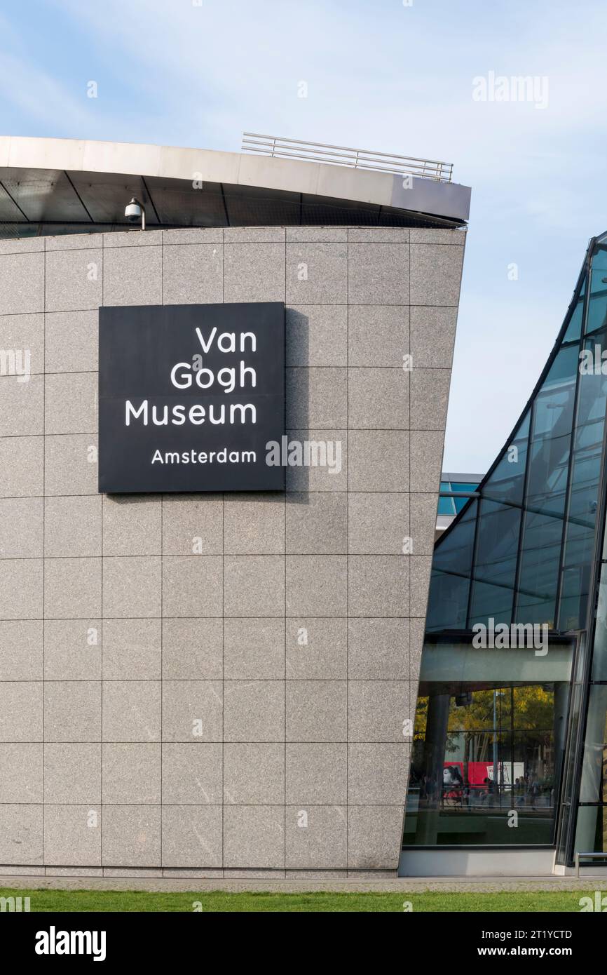 The Van Gogh Museum in Amsterdam, located on Museumplein, was designed ...