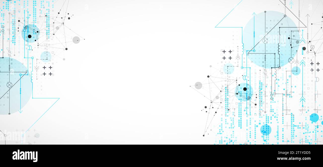 Abstract technology concept. Circuit board, high computer color ...