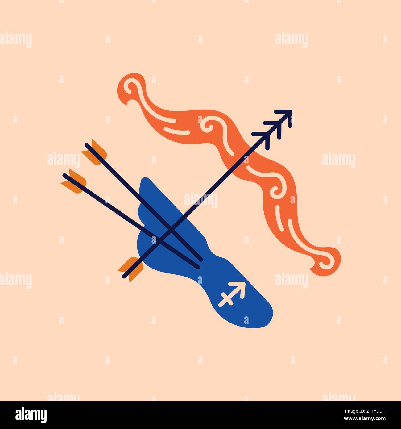 Sagittarius color concept. Zodiac sign. Astrology and horoscope ...