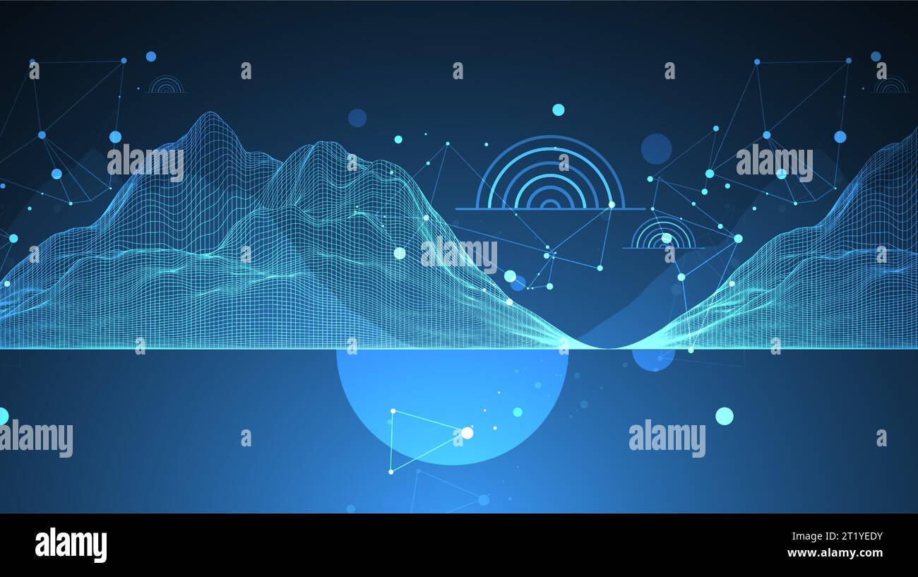 Futuristic science research art concept Stock Vector Images - Alamy