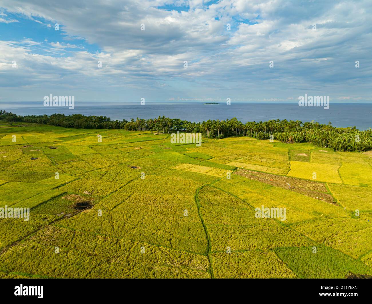 Flying above scenic countryside fields hi-res stock photography and ...