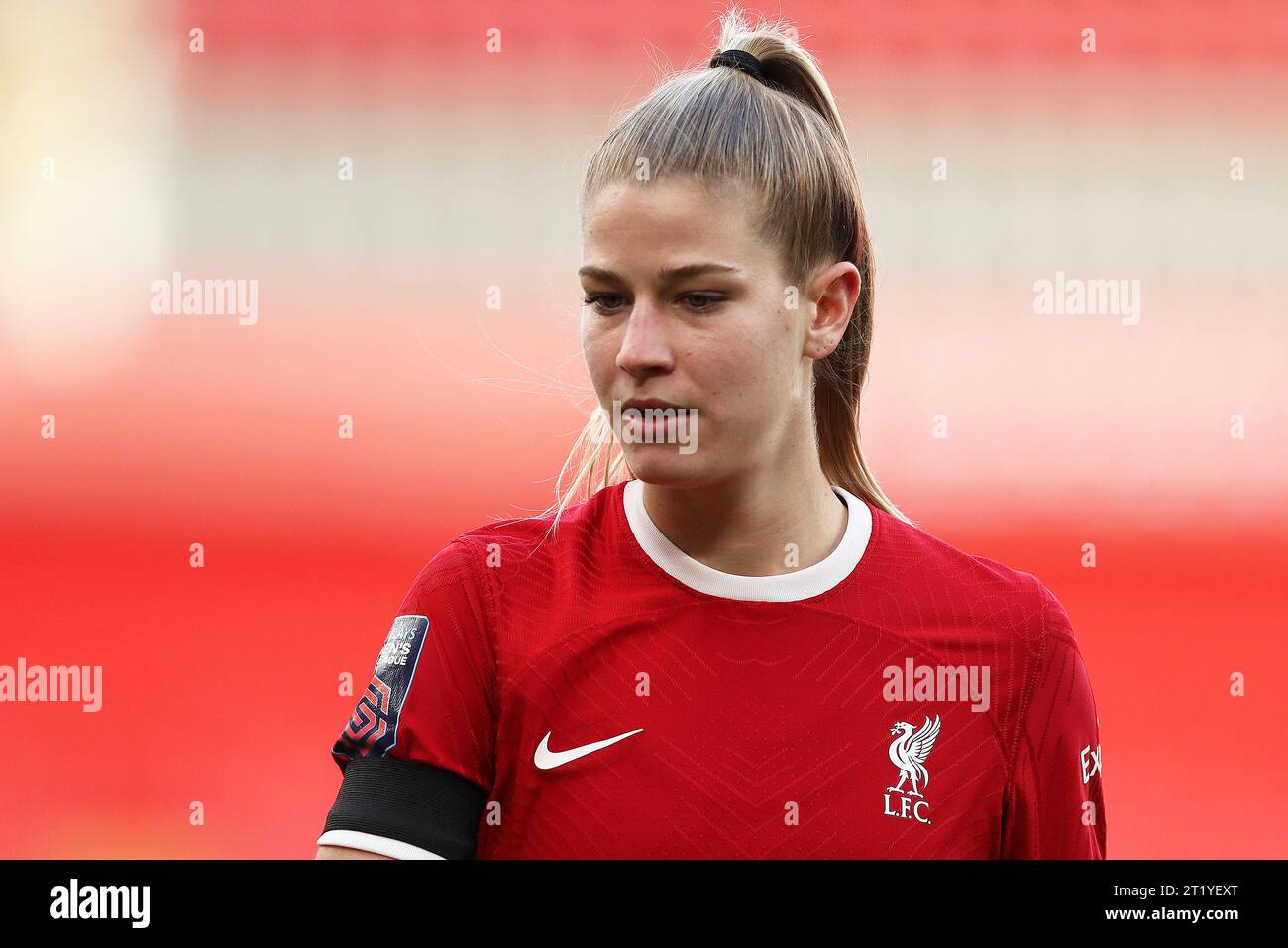 Liverpool's Marie Hobinger during the Barclays Women's Super League ...