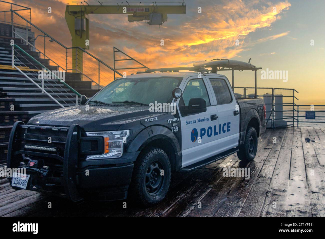 Santa Monica, USA, January 16, 2023: Official police car on the Santa ...