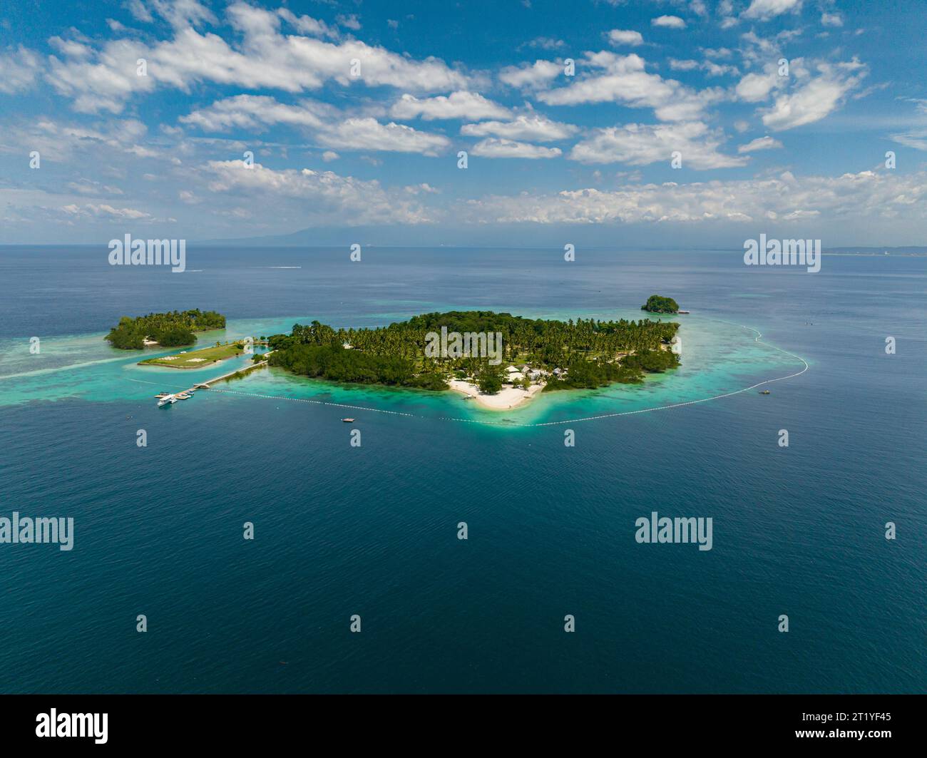 Malipano Islets in Samal. Blue sky and cloud. Davao, Philippines Stock ...