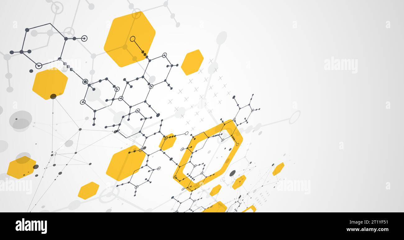Modern science or technology abstract background using hexagonal shapes ...