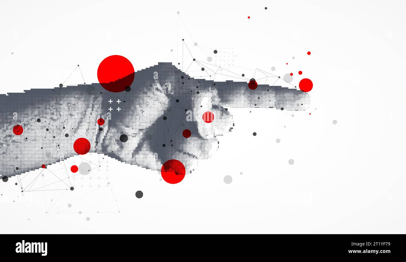 Hand pointing sign. Direction pointer. Halftone vector Stock Vector Image & Art - Alamy