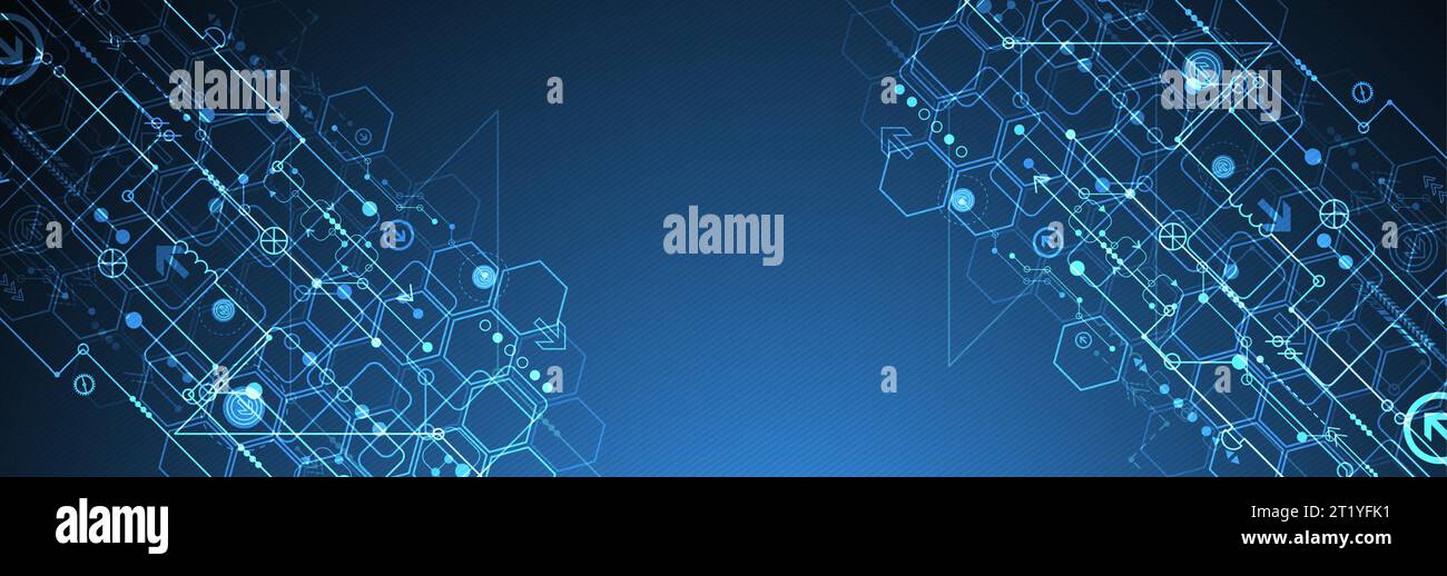 Vector hi tech background in blue color hi-res stock photography and ...