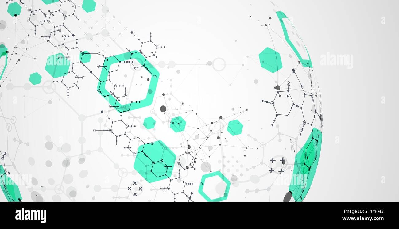 Modern science or technology abstract background using hexagonal shapes ...