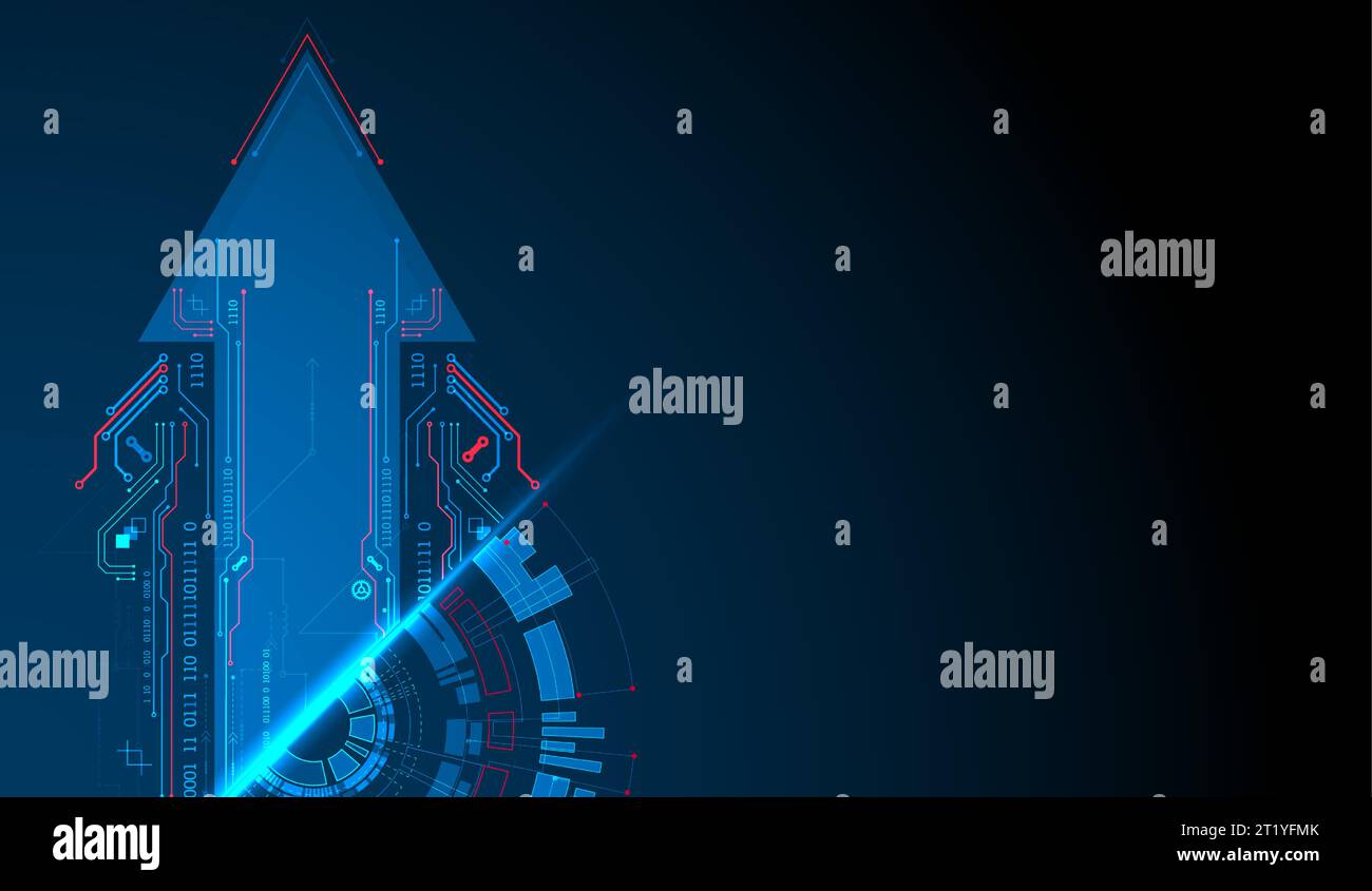 Abstract half-circle technology circuit board. Communication concept ...