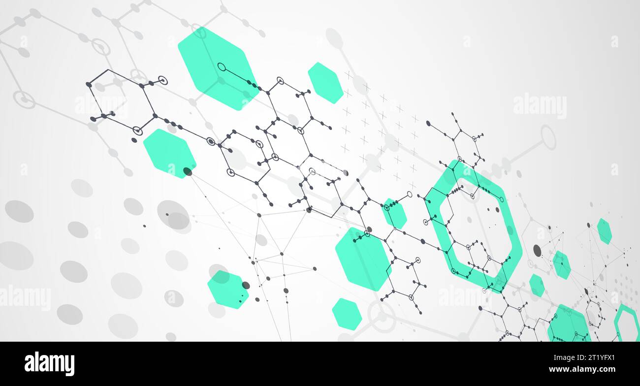 Modern science or technology abstract background using hexagonal shapes ...