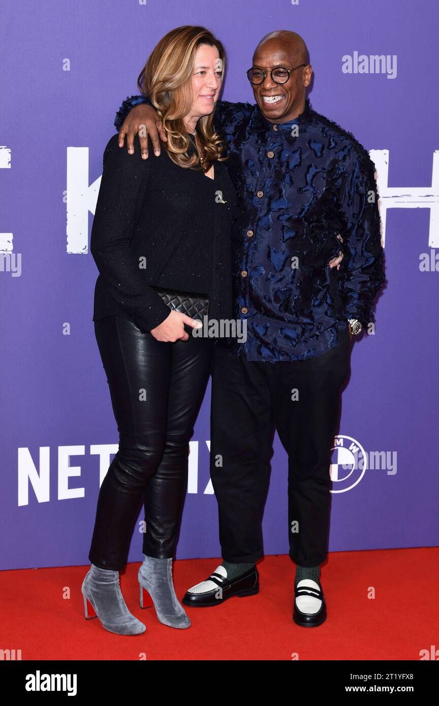 Ian Wright mit Ehefau Nancy Hallam bei der Premiere des Kinofilms The ...