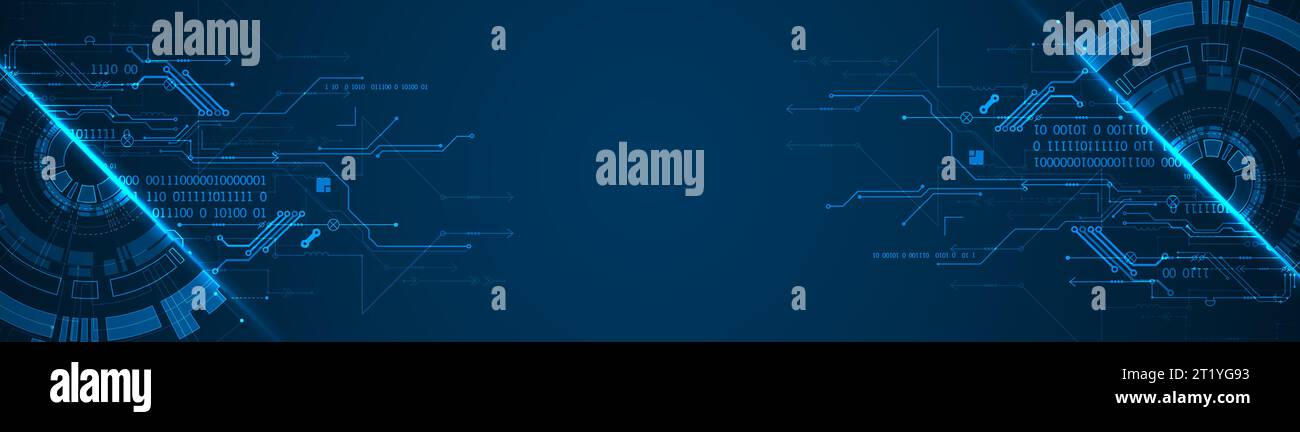 Abstract half-circle technology circuit board. Communication concept ...