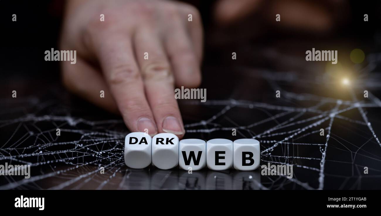 Dice form the expression 'dark web' Stock Photo - Alamy