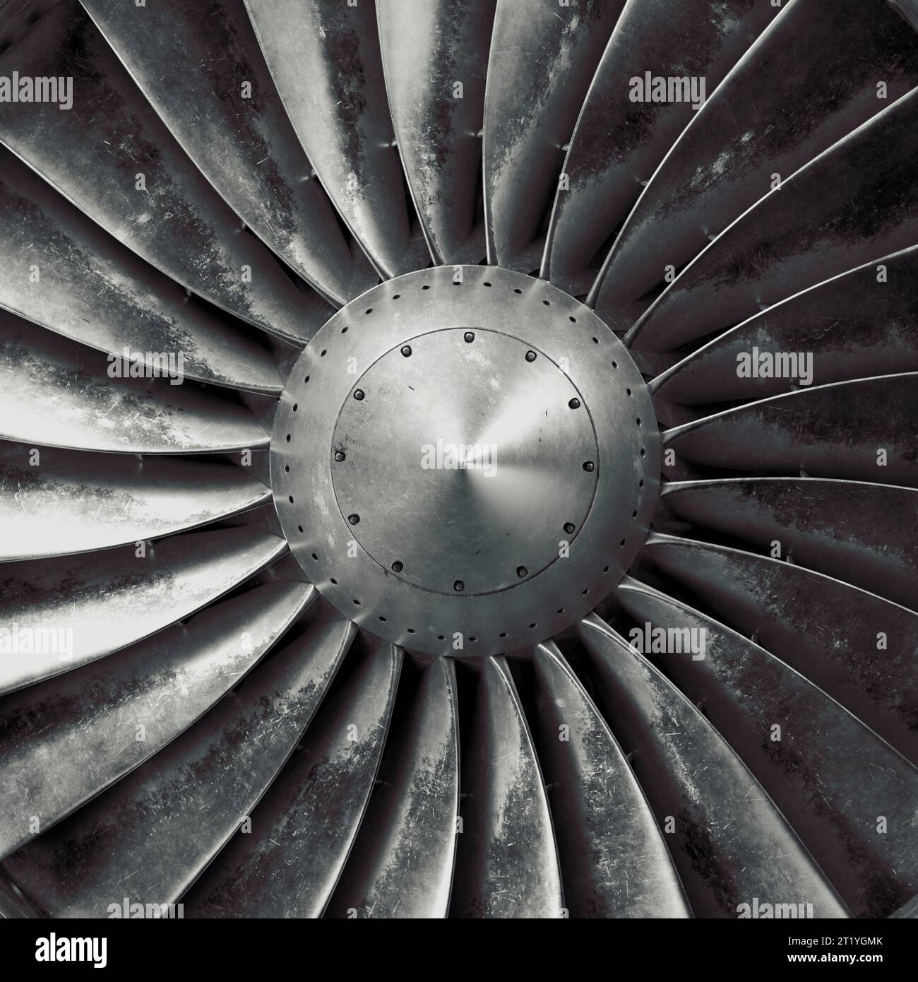 Detailed close-up view of a CFM56 turbofan engine on a Boeing aircraft ...