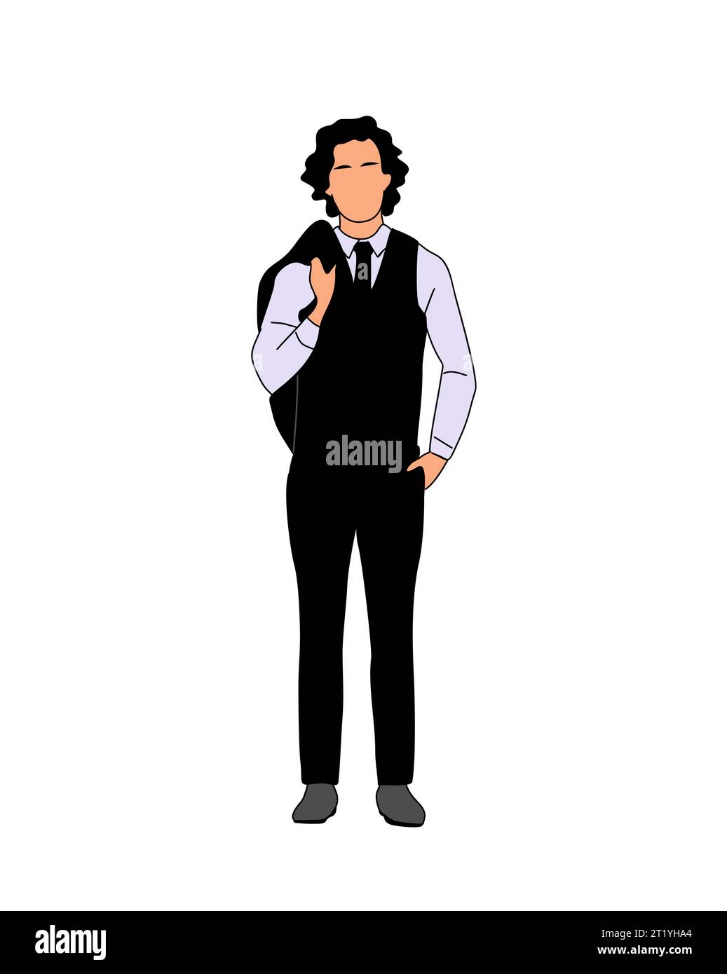 Business man standing in formal suit vector Stock Vector Image & Art ...