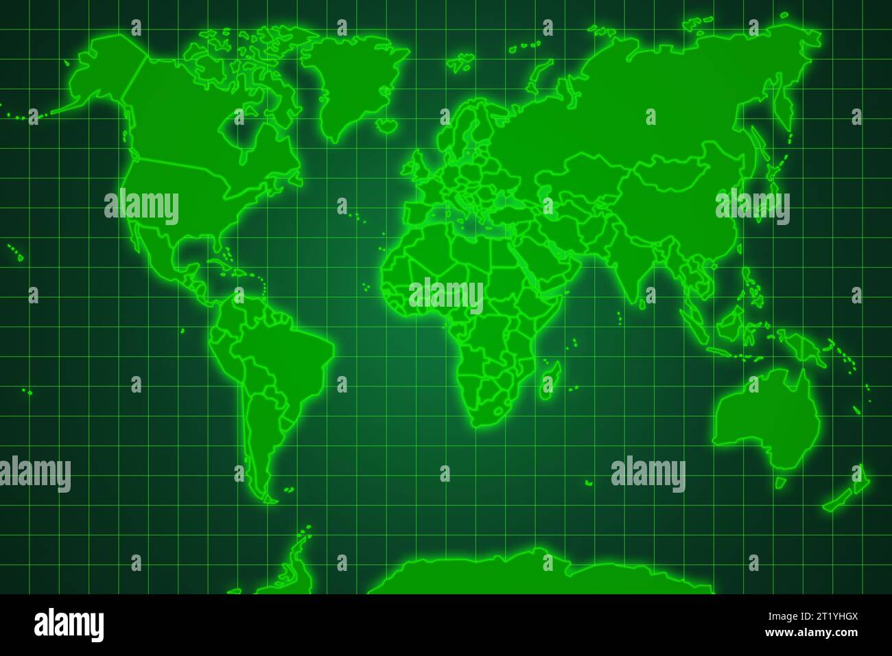 Green world map hi-res stock photography and images - Alamy