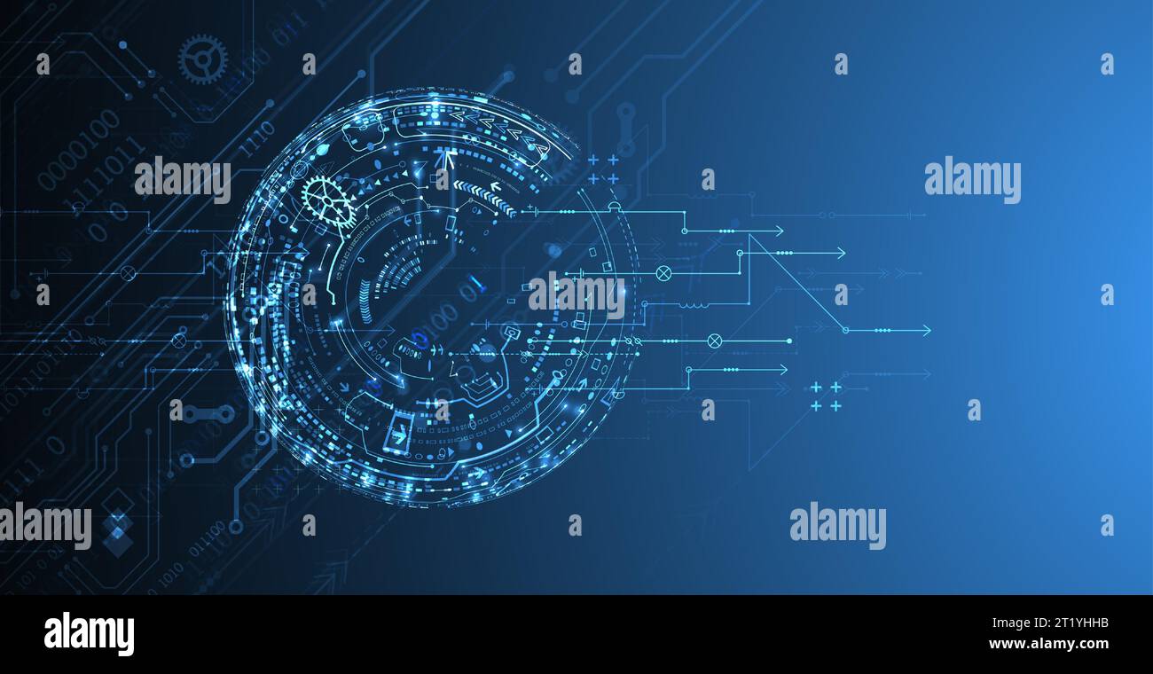 Abstract background on technological and scientific topics. Various ...