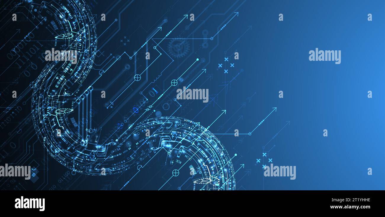 Abstract background on technological and scientific topics. Various ...