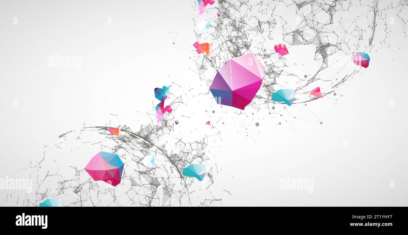 Abstract geometric 3d sphere/half-sphere made of points and lines ...