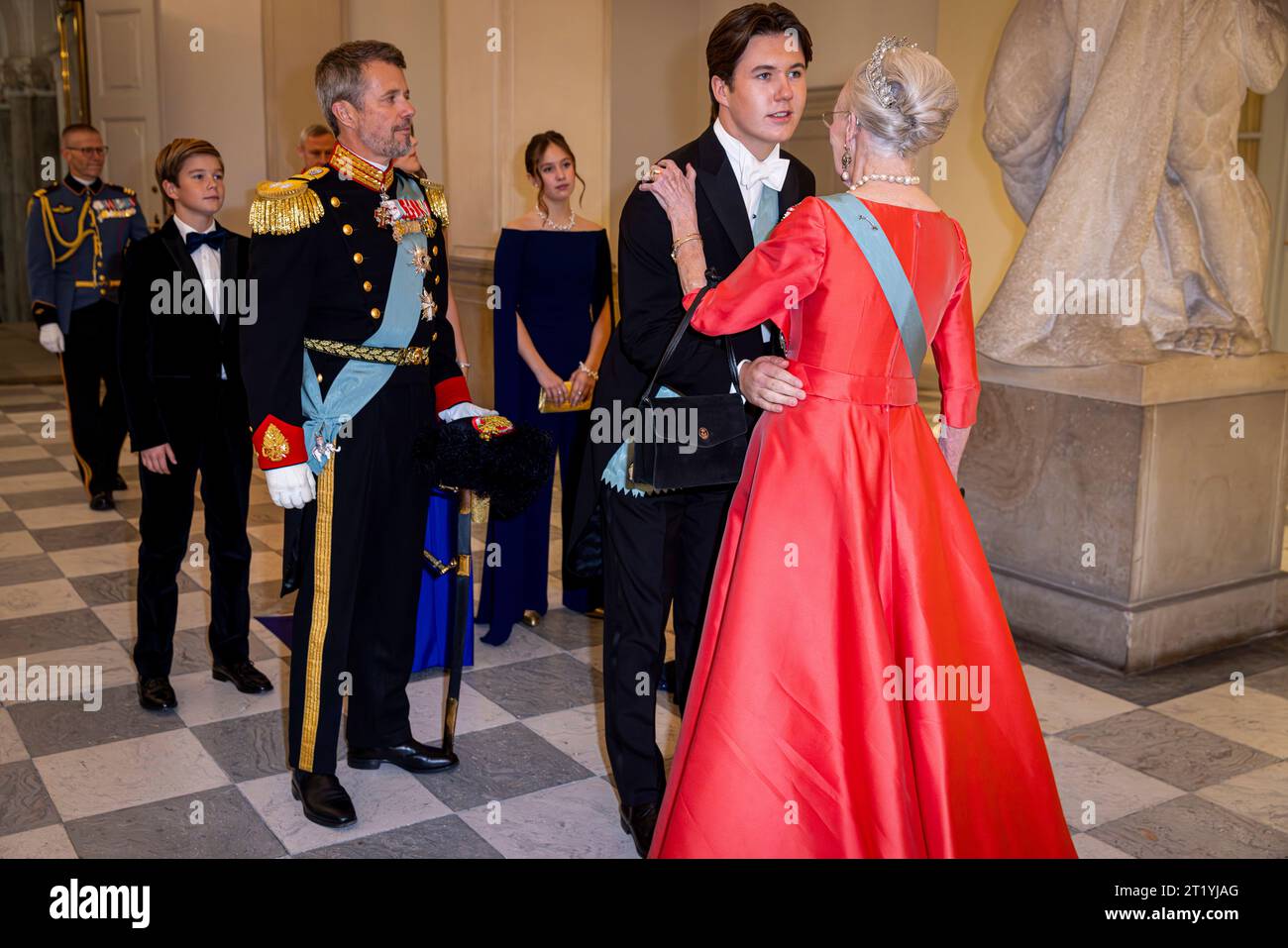 COPENHAGEN, DENMARK - OCTOBER 15: Queen Margrethe, Crown Prince ...