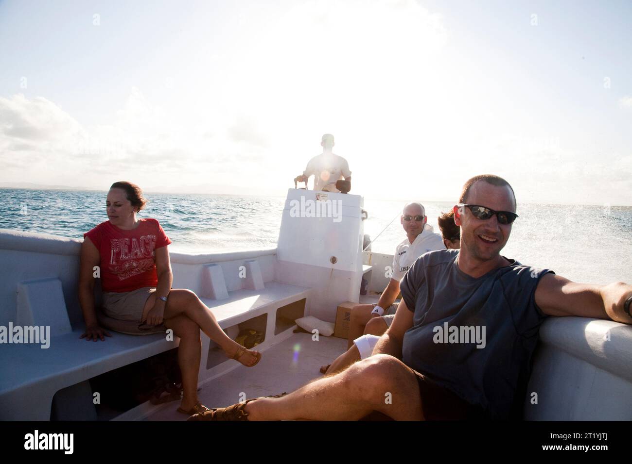 Caribbean boat smiling hi-res stock photography and images - Alamy