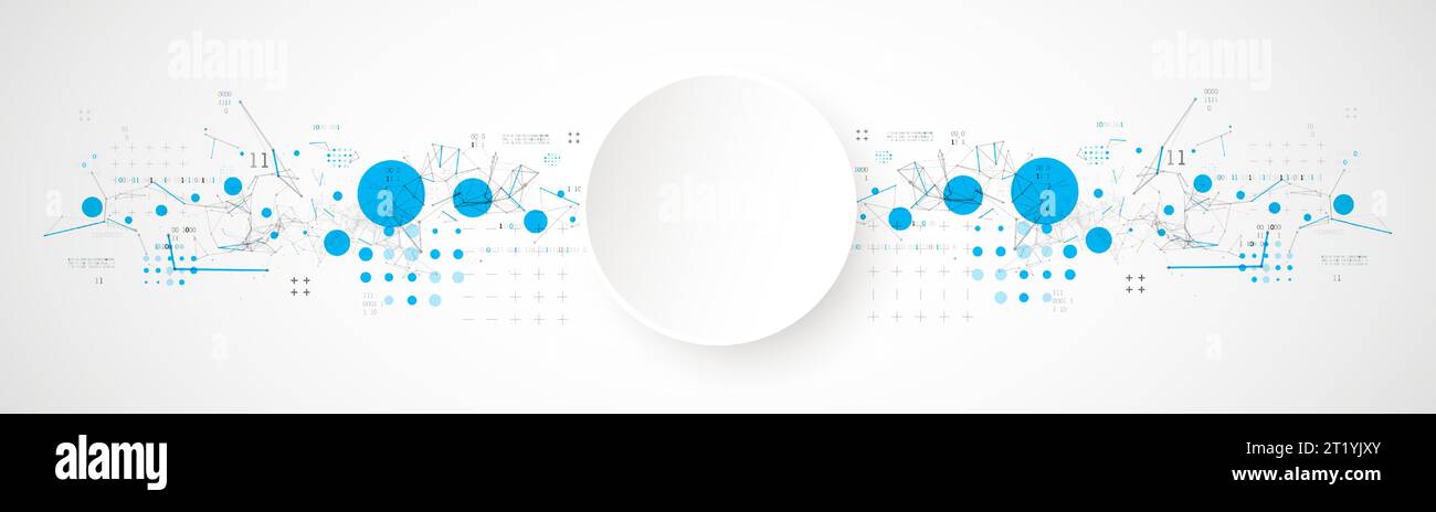Technology Background With Plexus Effect Big Data Concept Binary Computer Code Vector