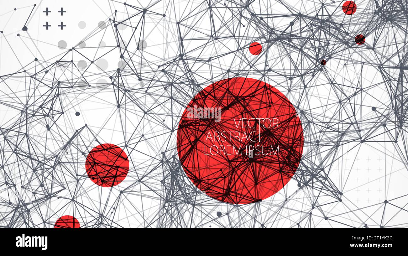 Abstract Polygonal Vector Background With Connecting Dots And Lines