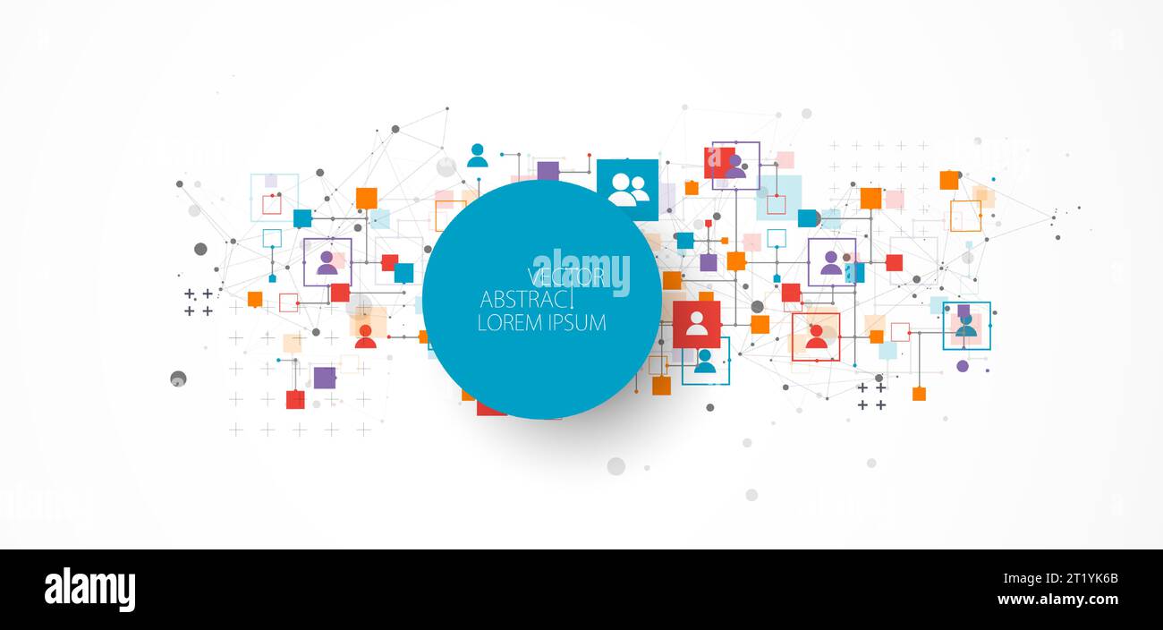 Social media vector background. Communication concept Stock Vector ...