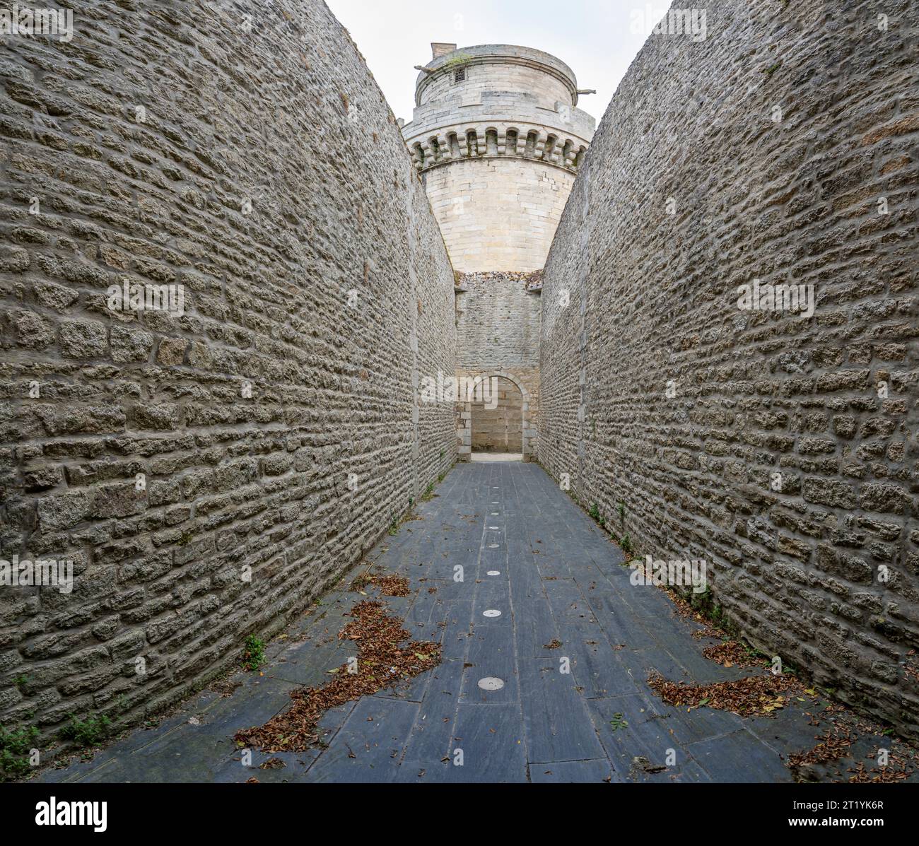 View of the dungeon through a corridor of the Castle of the Dukes of ...