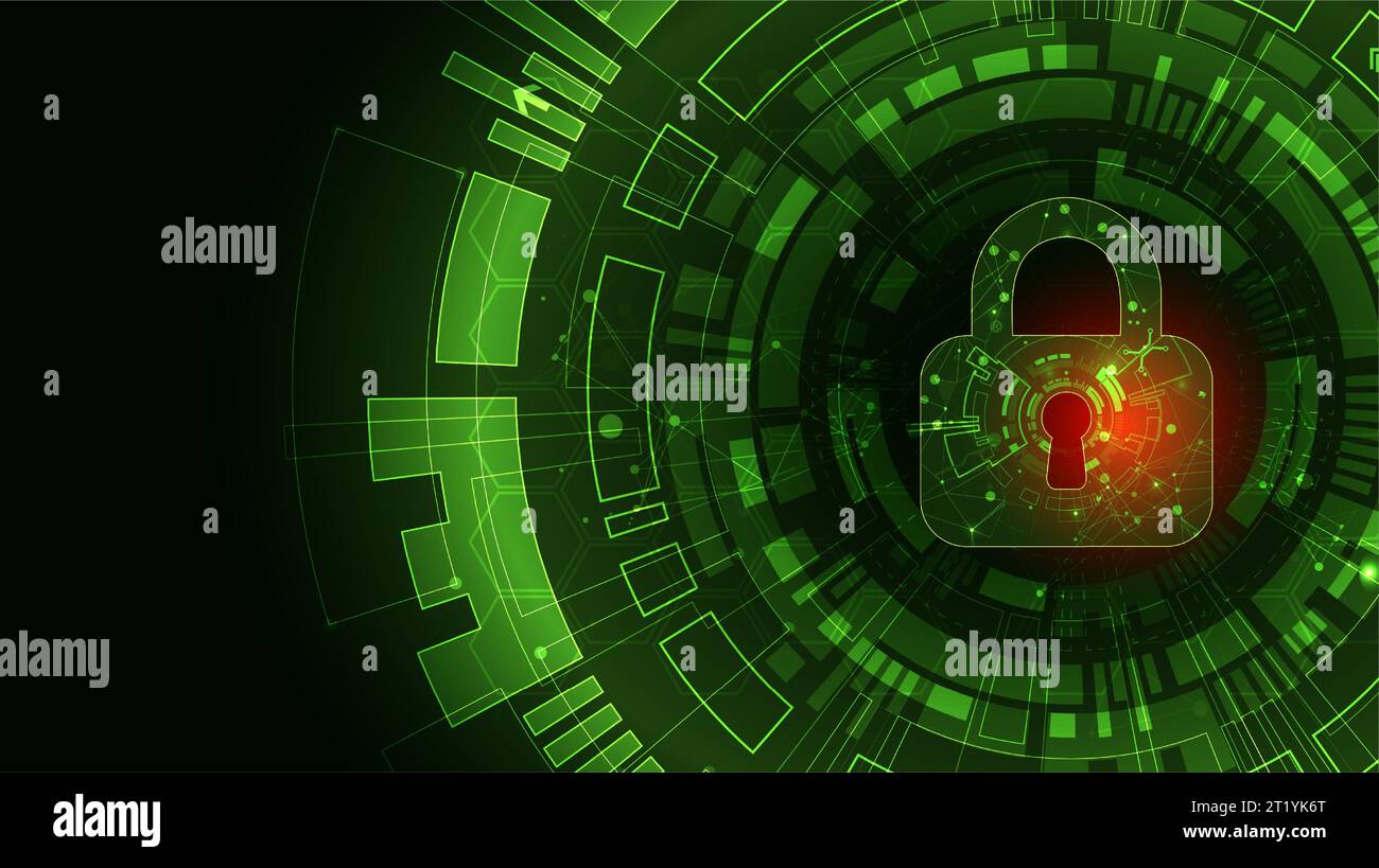 Data security Illustrates cyber data or information privacy idea. Color ...