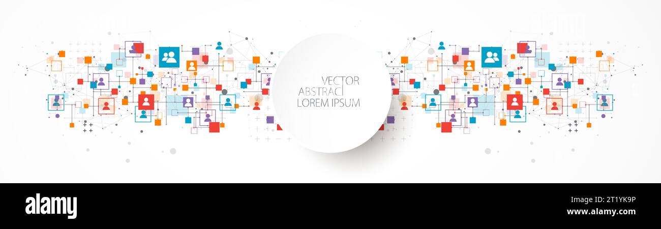 Social media vector background. Communication concept Stock Vector ...