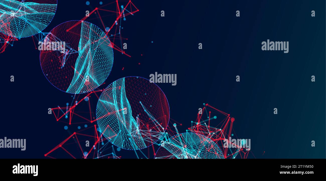 Modern science or technology elements. Trendy abstract background ...