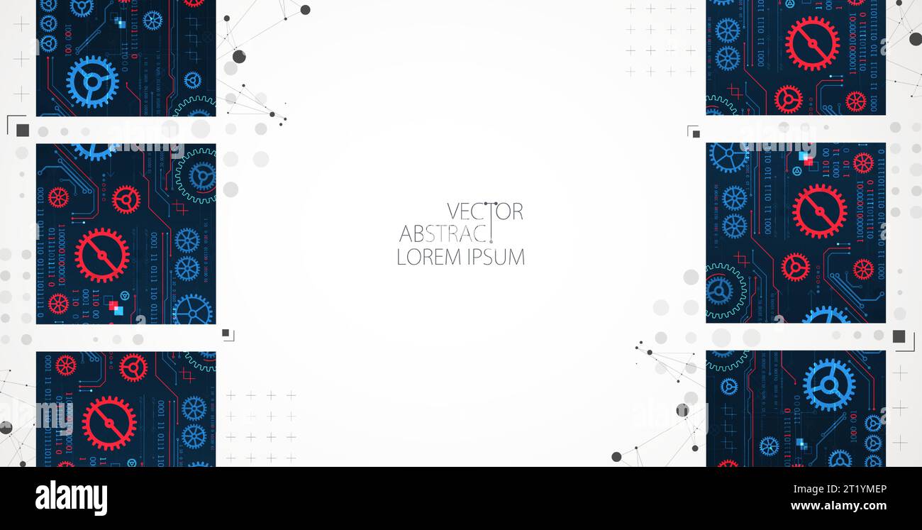 Abstract square background on technological and scientific topics ...