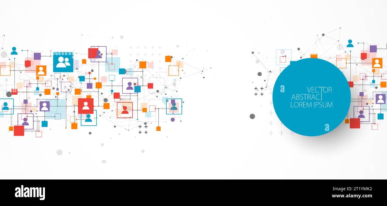 Social media vector background. Communication concept Stock Vector ...