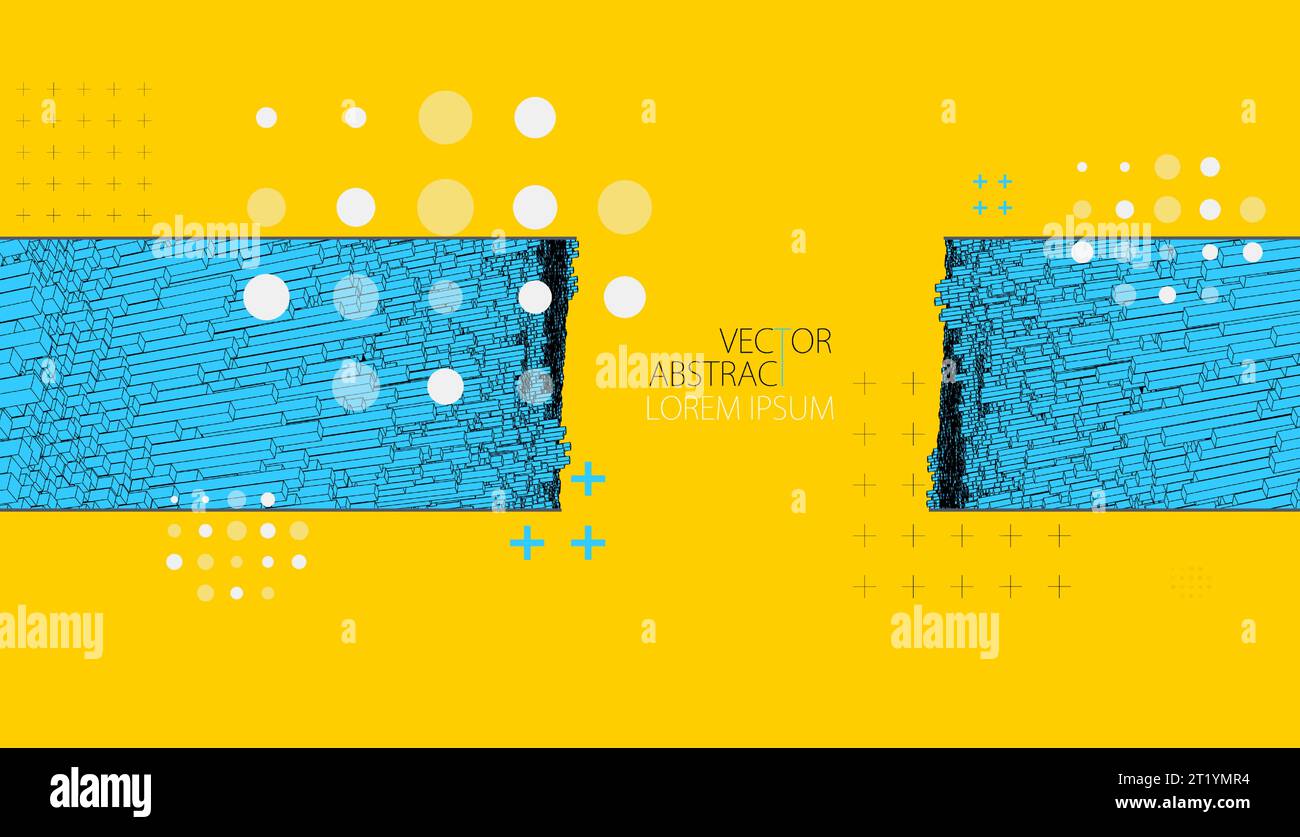 Modern square science or technology elements. Trendy abstract ...