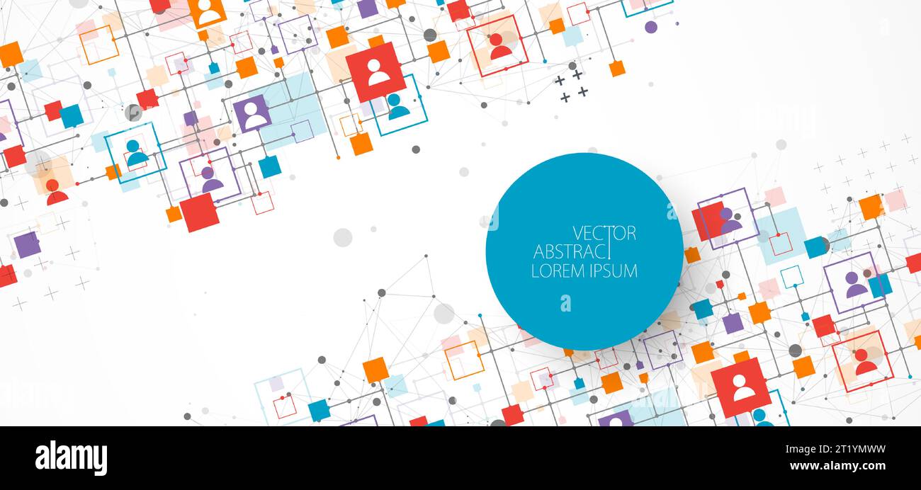 Social media vector background. Communication concept Stock Vector ...