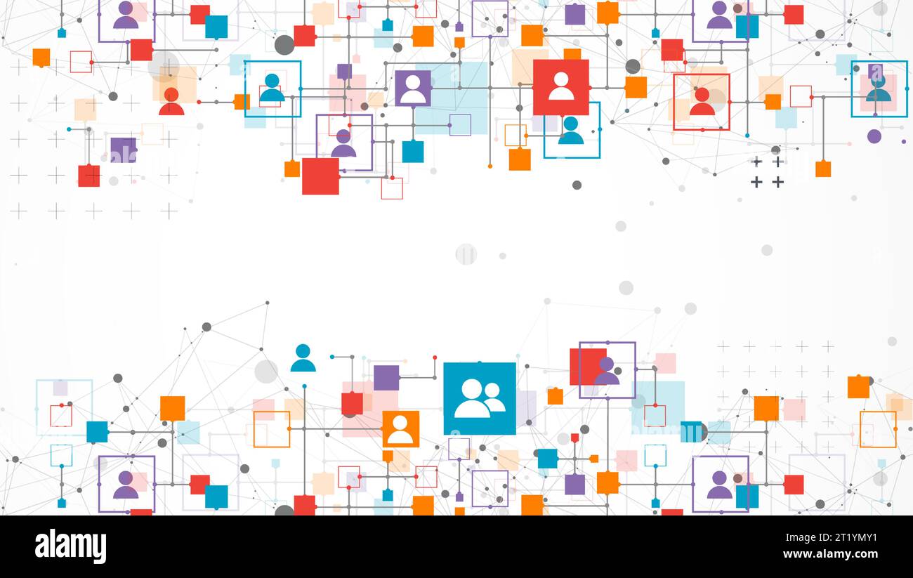 Social media vector background. Communication concept Stock Vector ...