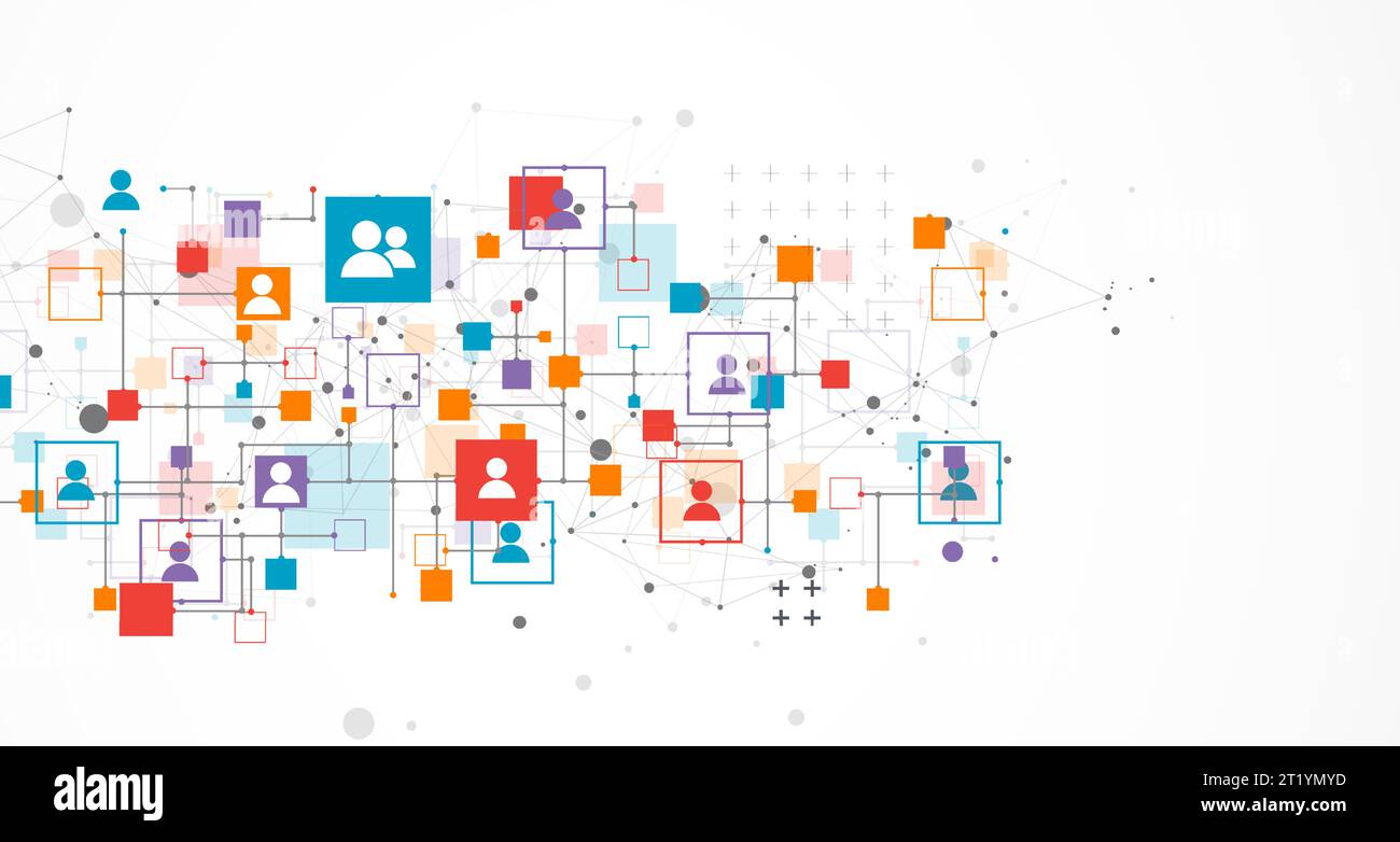 Social media vector background. Communication concept Stock Vector ...