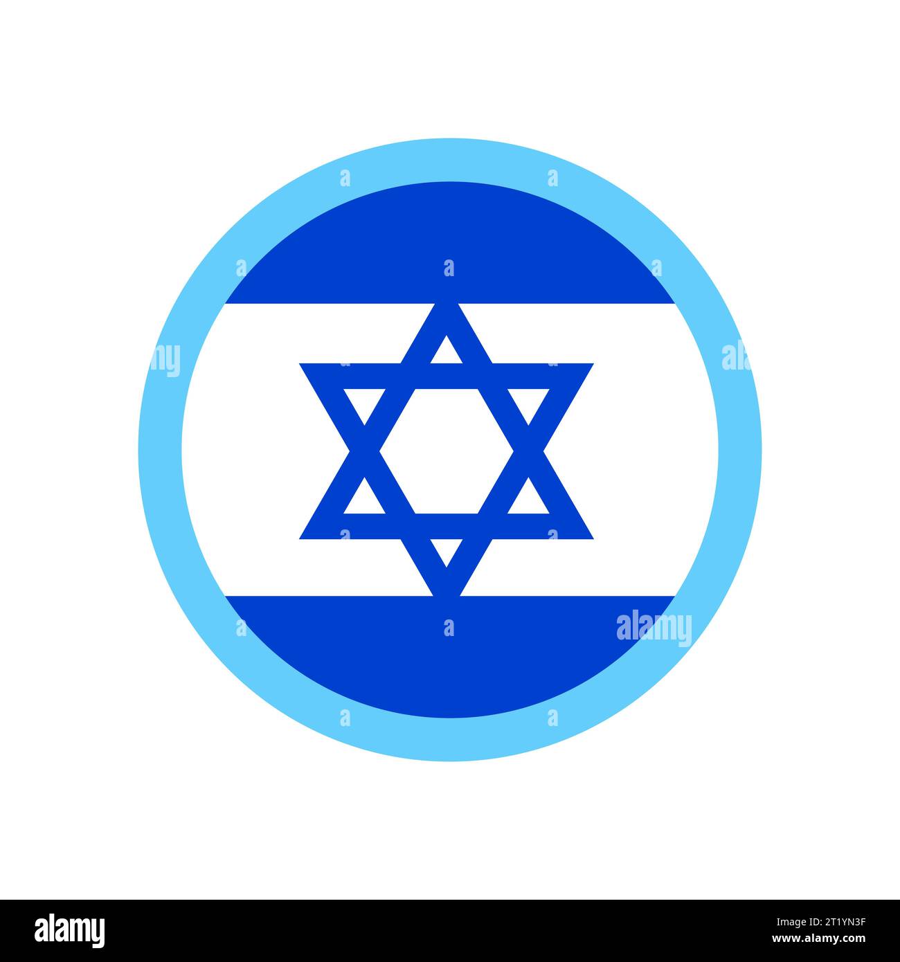 Round Button Flag of Israel Emblem with David Star Stock Vector Image ...