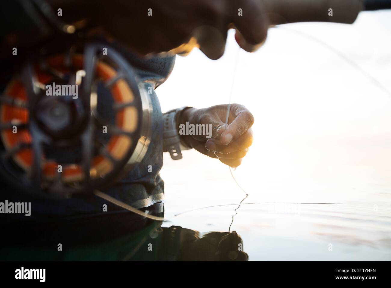 Fishing rod hand close hi-res stock photography and images - Alamy
