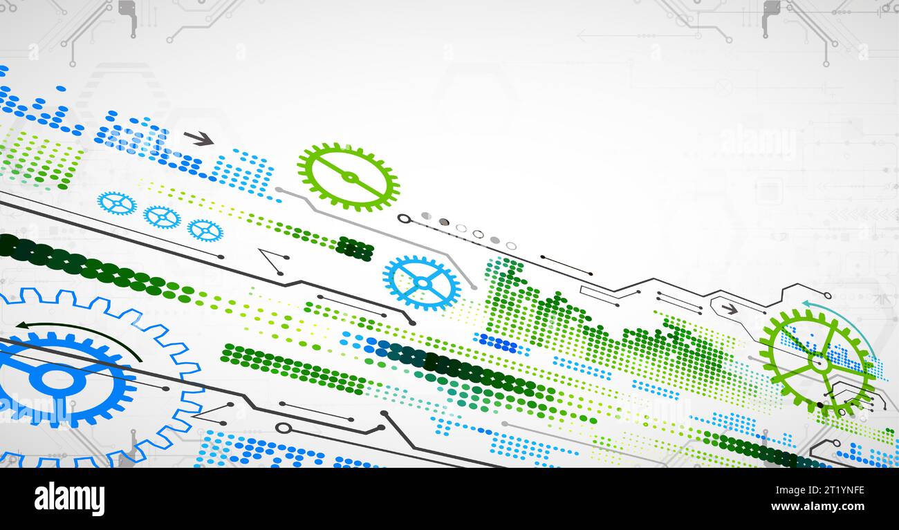 Abstract color vector background on a technological theme is created ...
