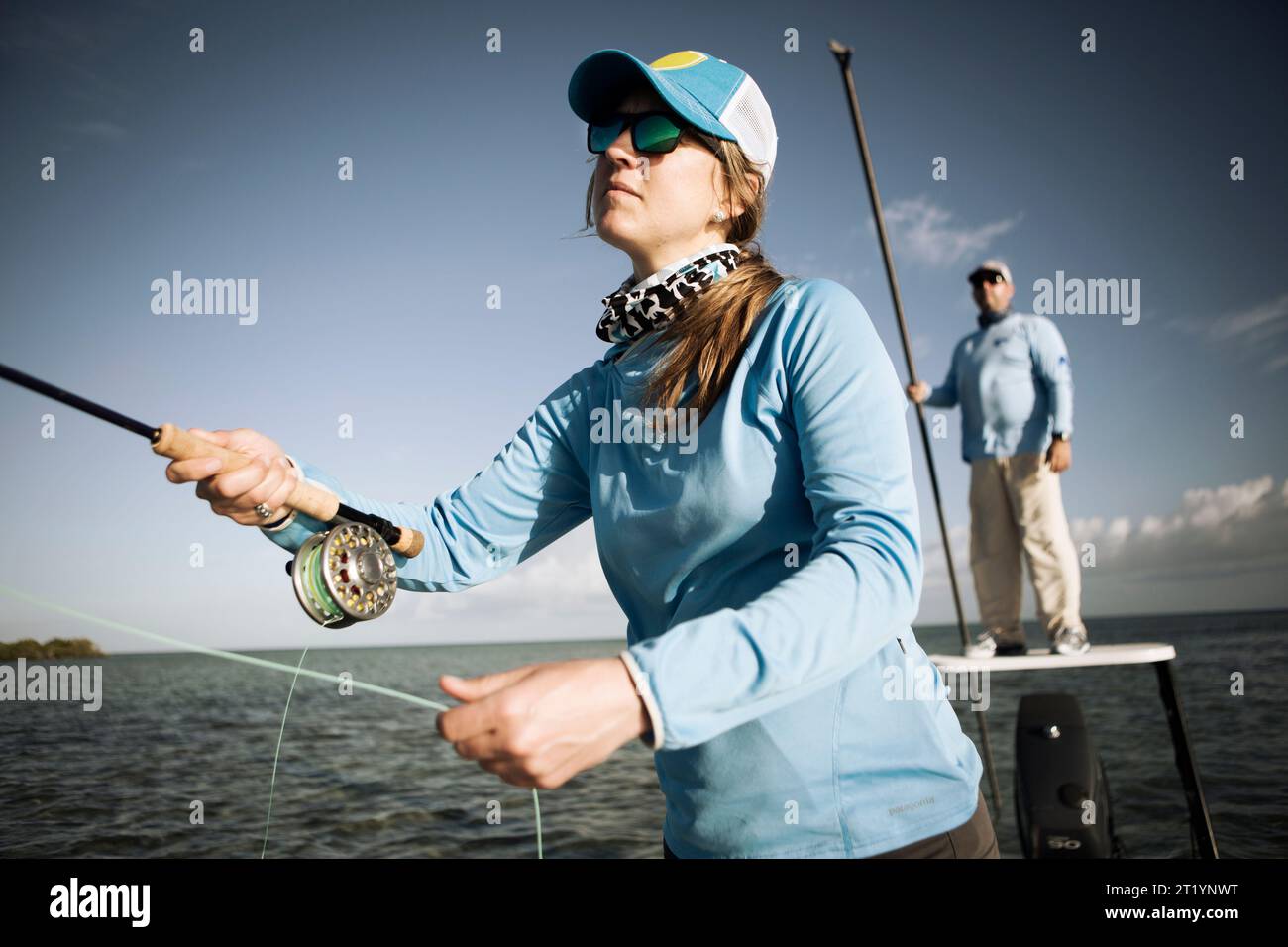 Woman fishing in the florida keys hi-res stock photography and images ...