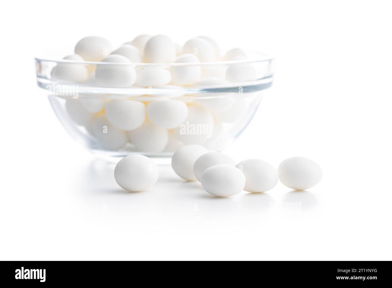 Mint candies. Menthol bonbons isolated on the white background Stock ...
