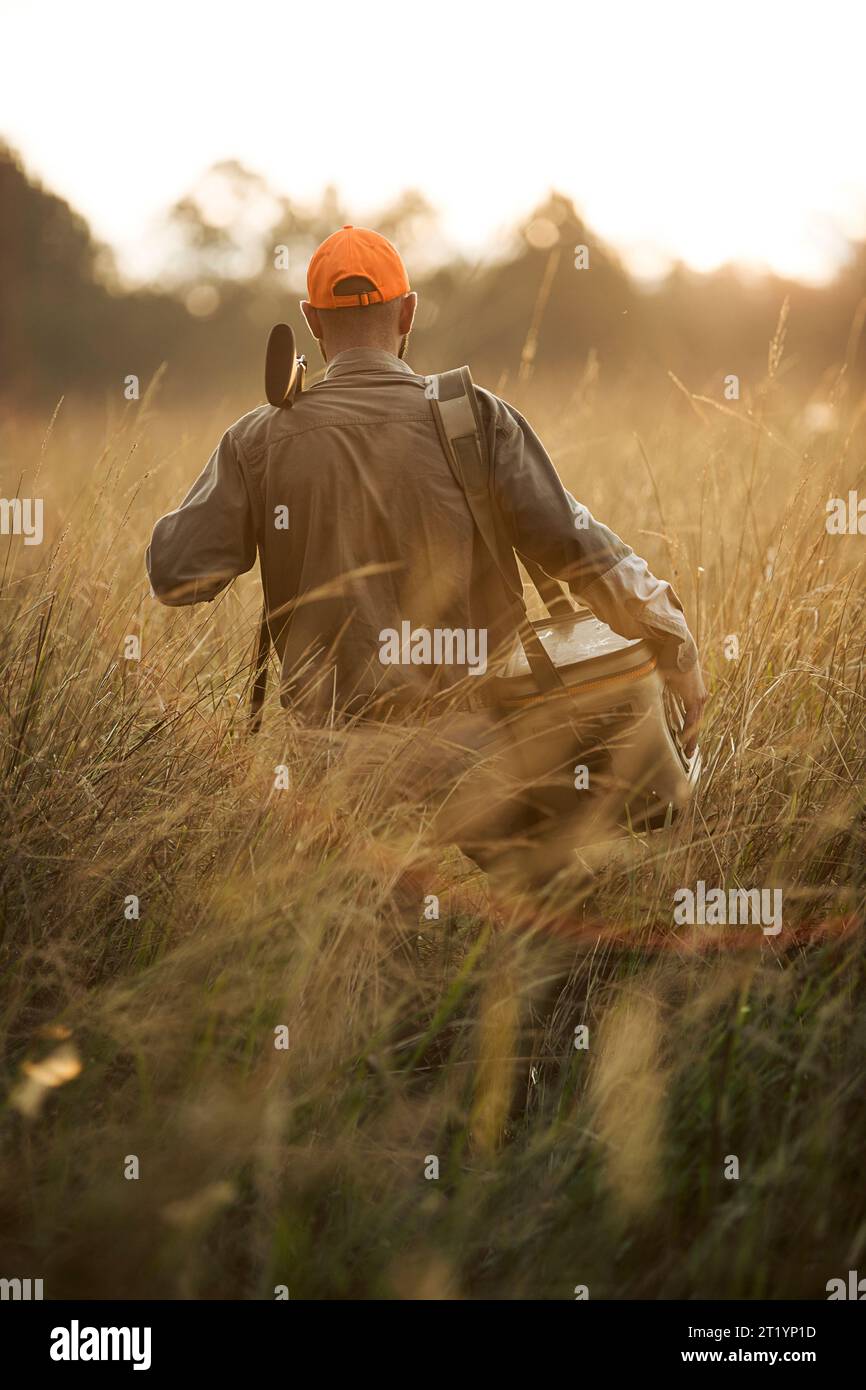 Walking bird hunter, Bear Creek Reserve, Georgia, USA Stock Photo - Alamy