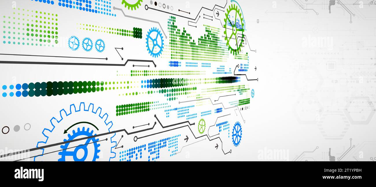 Abstract color vector background on a technological theme is created ...
