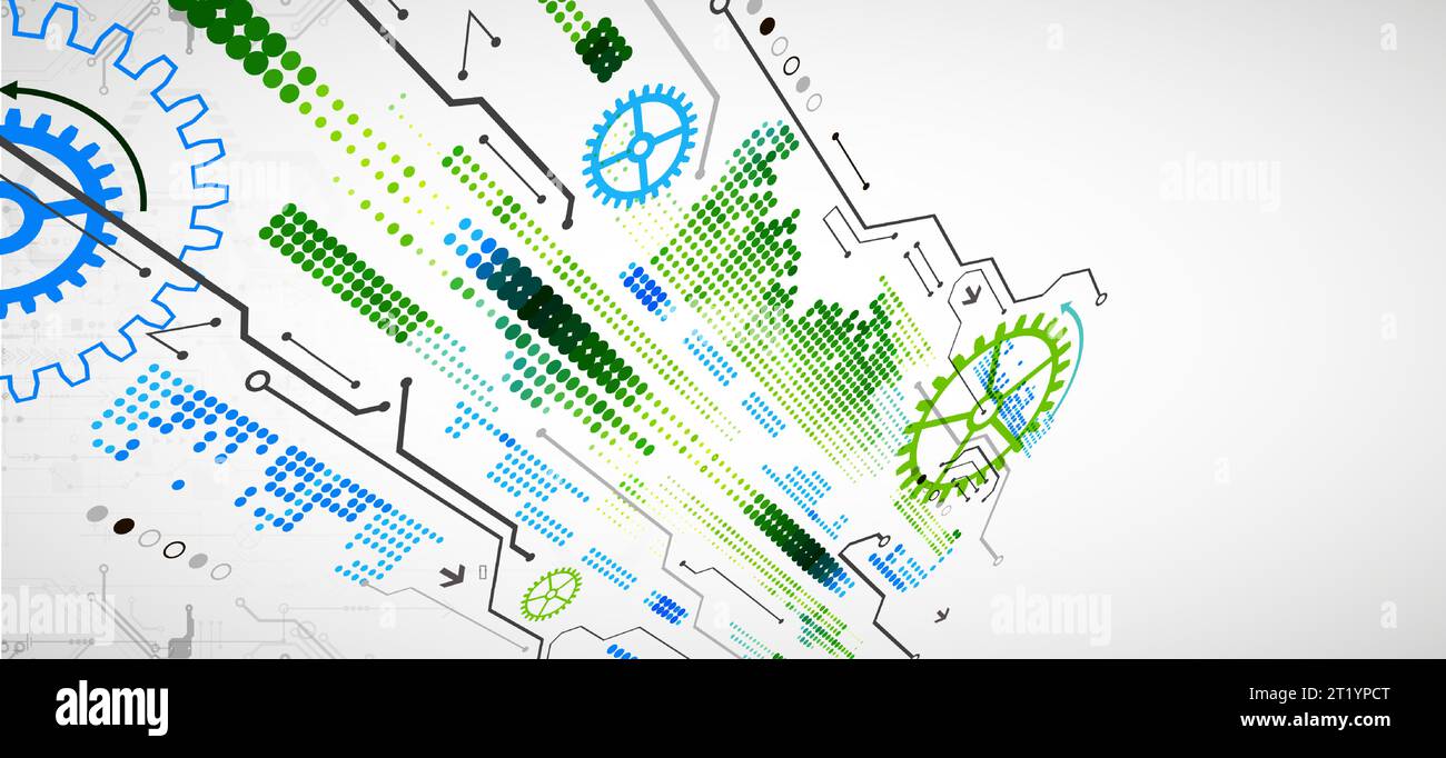 Abstract color vector background on a technological theme is created ...
