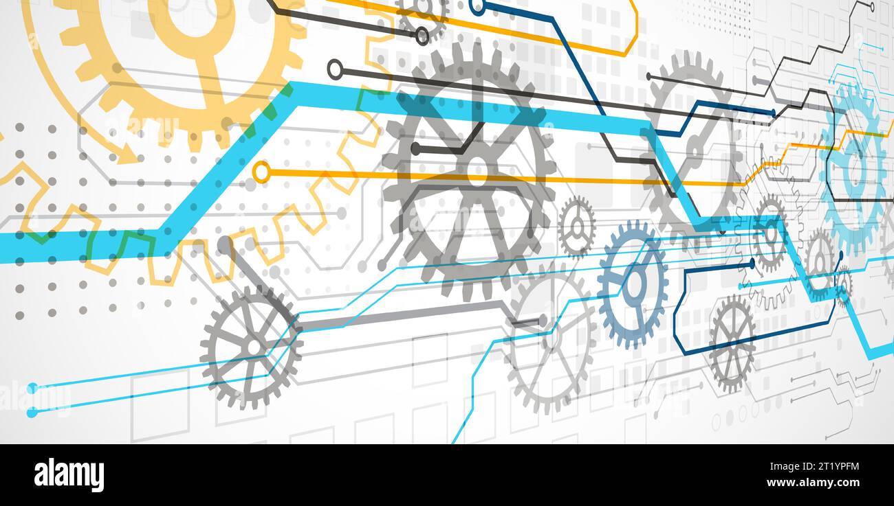 Abstract color vector background on a technological theme is created ...