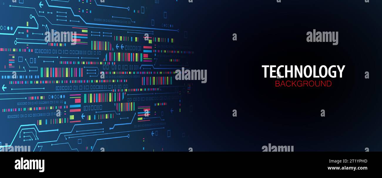 Vector illustration, Hi-tech digital technology and engineering ...